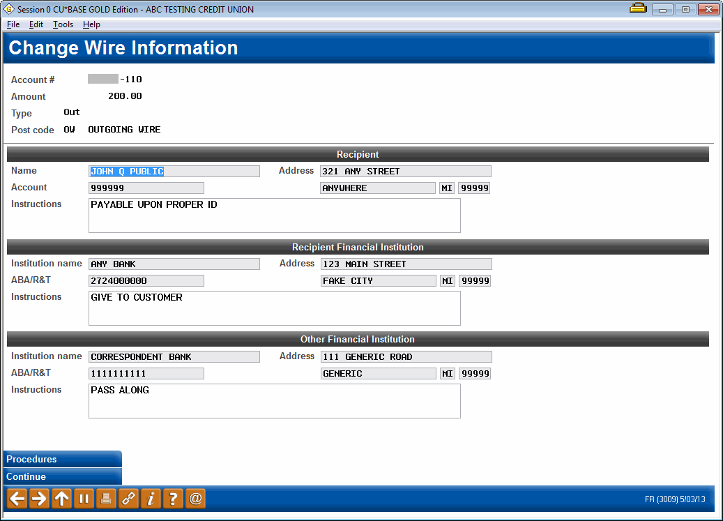 Wire Transfer Tracking